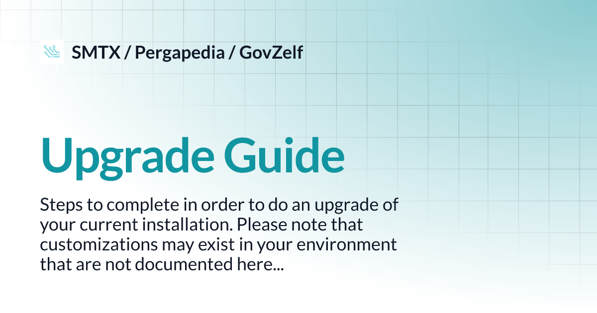 Upgrade Guide | Pergapedia / SSP7